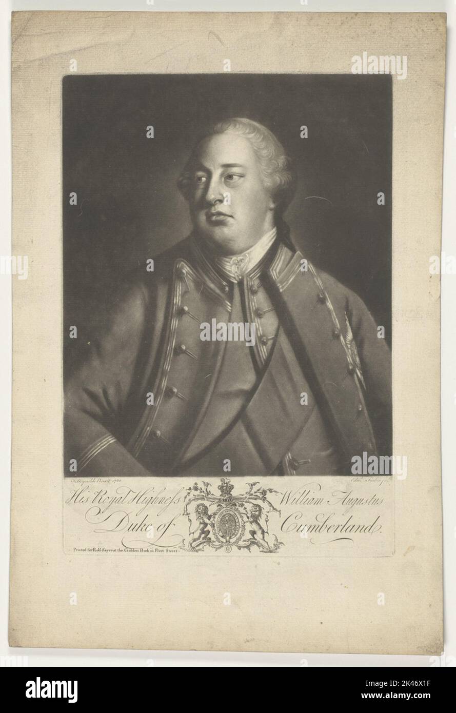 Portrait of the William Augustus of Cumberland Stock Photo - Alamy