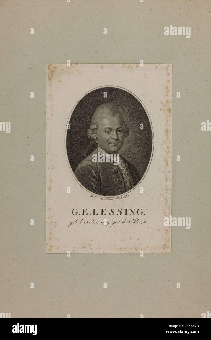 Portrait of G. E. Lessing Stock Photo - Alamy