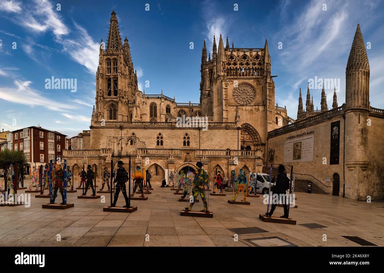 View of the cathedral at sunrise from Plaza de Santa Maria, City of ...