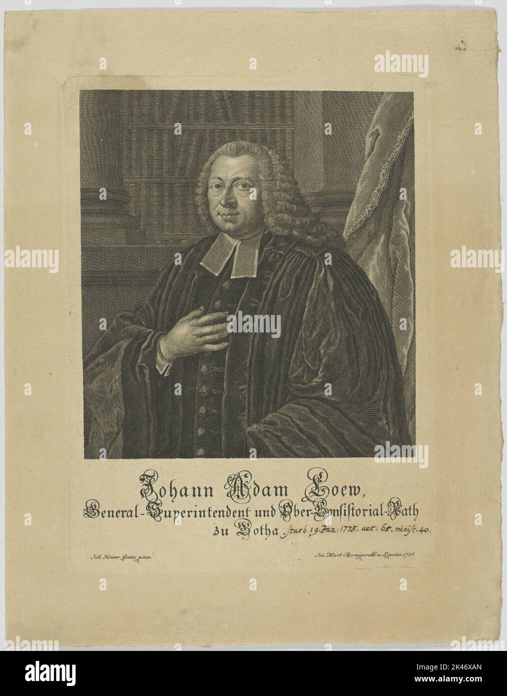 Portrait of Johann Adam Loew Stock Photo - Alamy