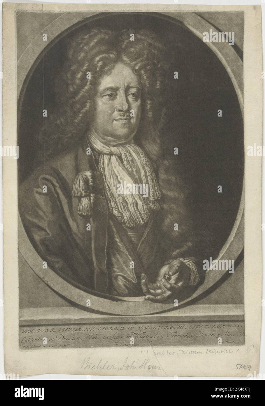 Portrait of Joh. Henr. Biehler Stock Photo - Alamy