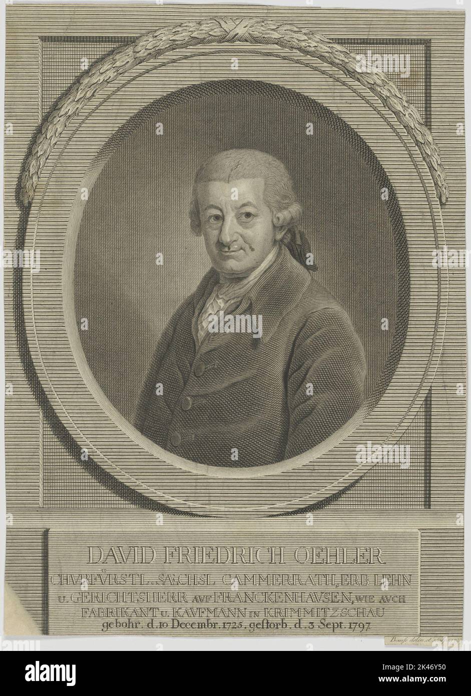 Portrait of David Friedrich Oehler Stock Photo - Alamy