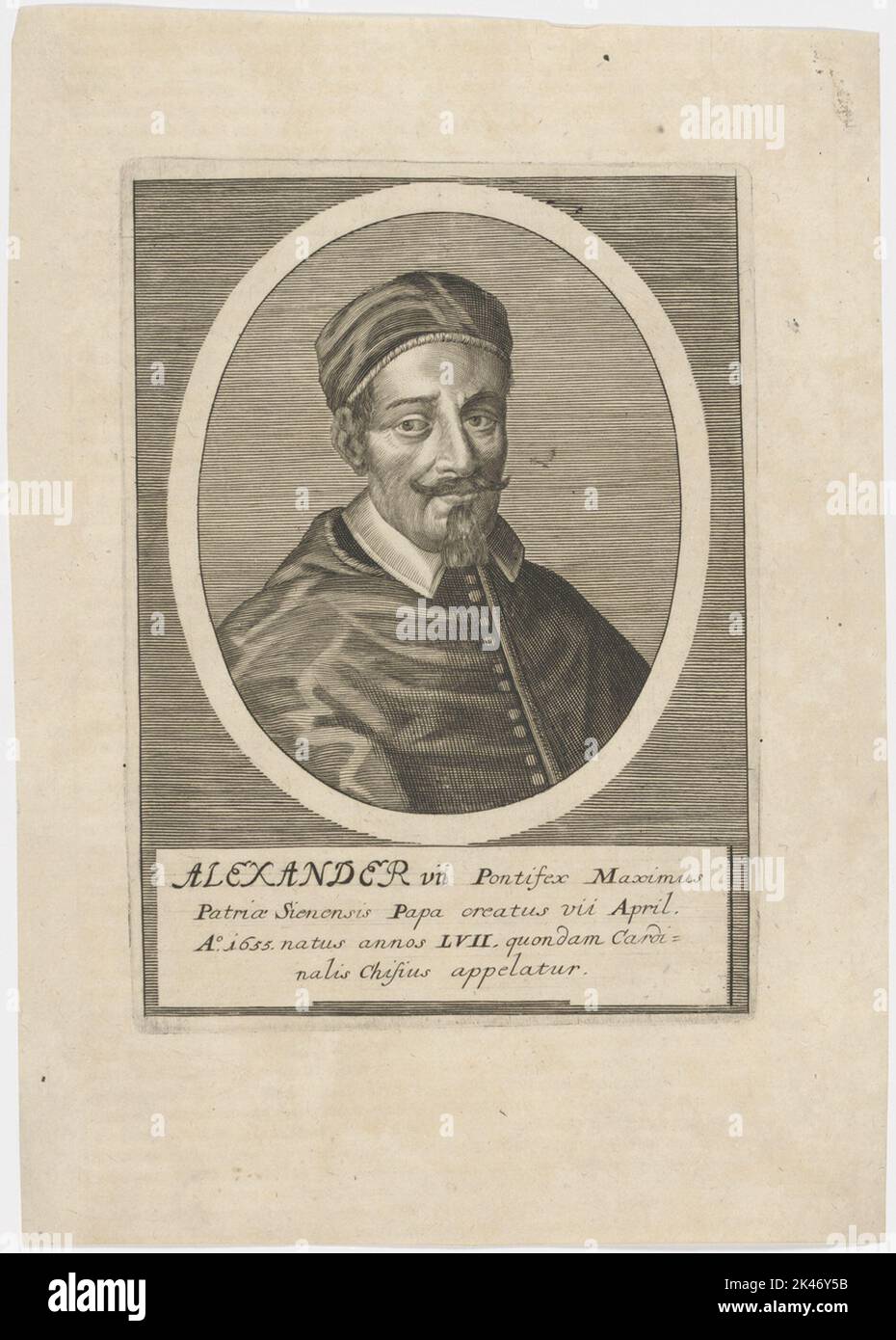 Portrait of Alexander VII, Pontifex Maximus Stock Photo - Alamy