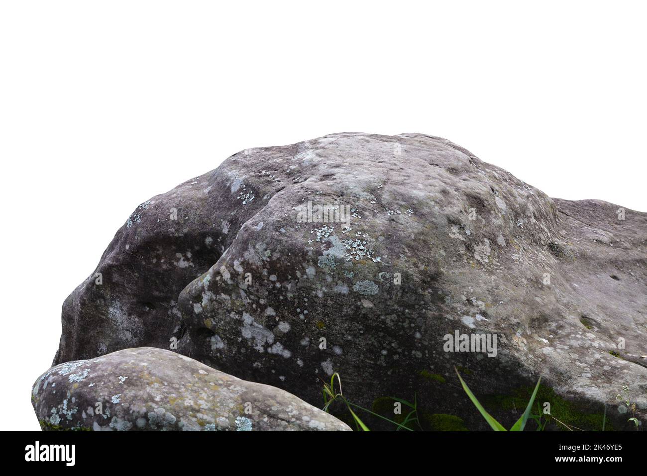 Rock isolated on white background Stock Photo - Alamy