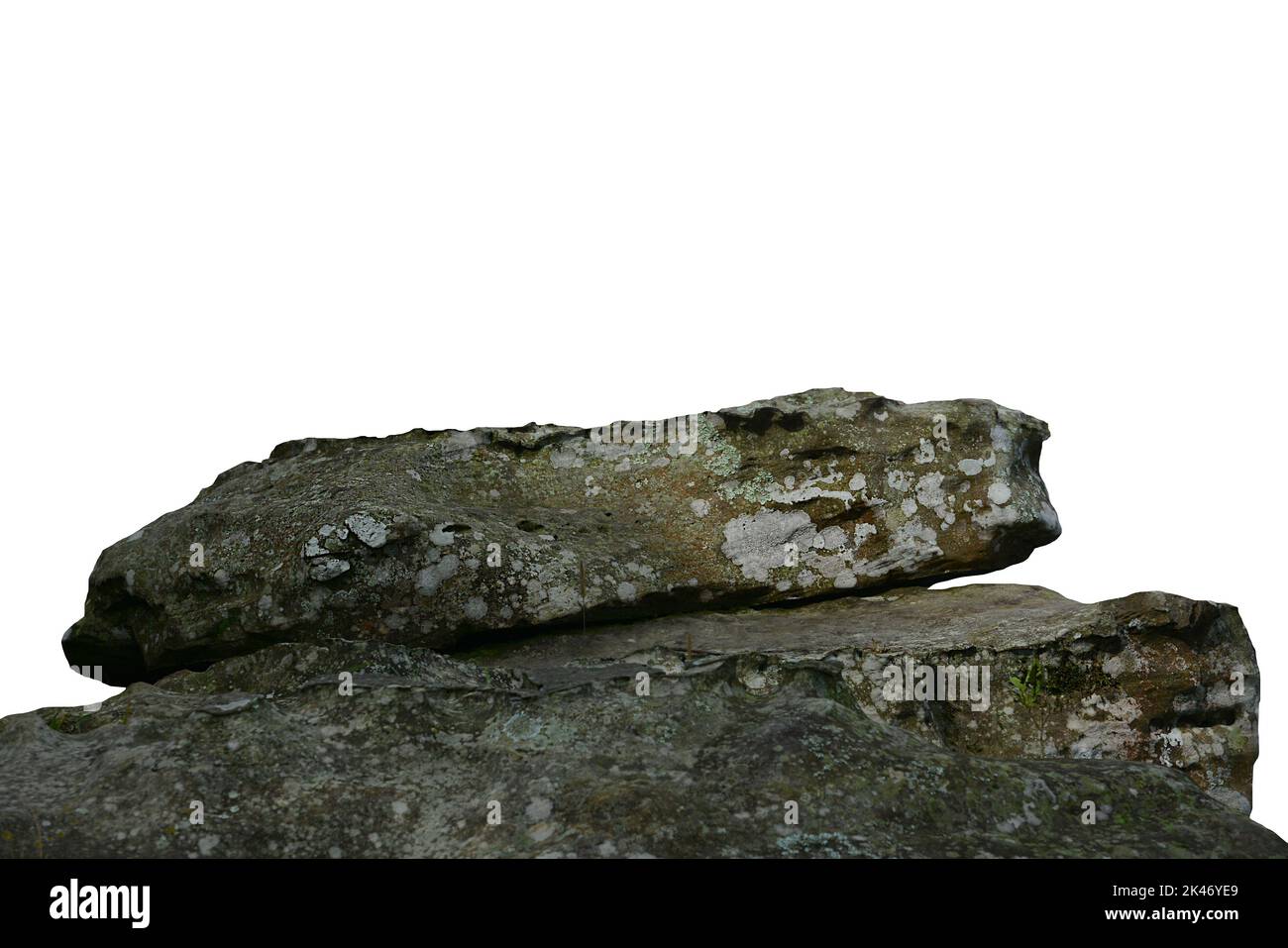 Rock isolated on white background Stock Photo - Alamy