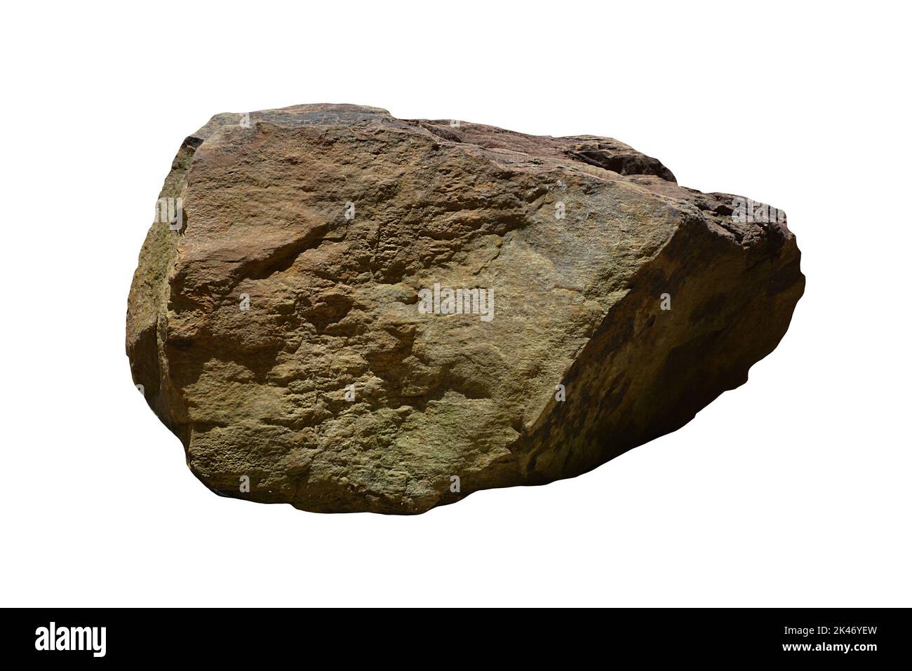 Rock isolated on white background Stock Photo - Alamy