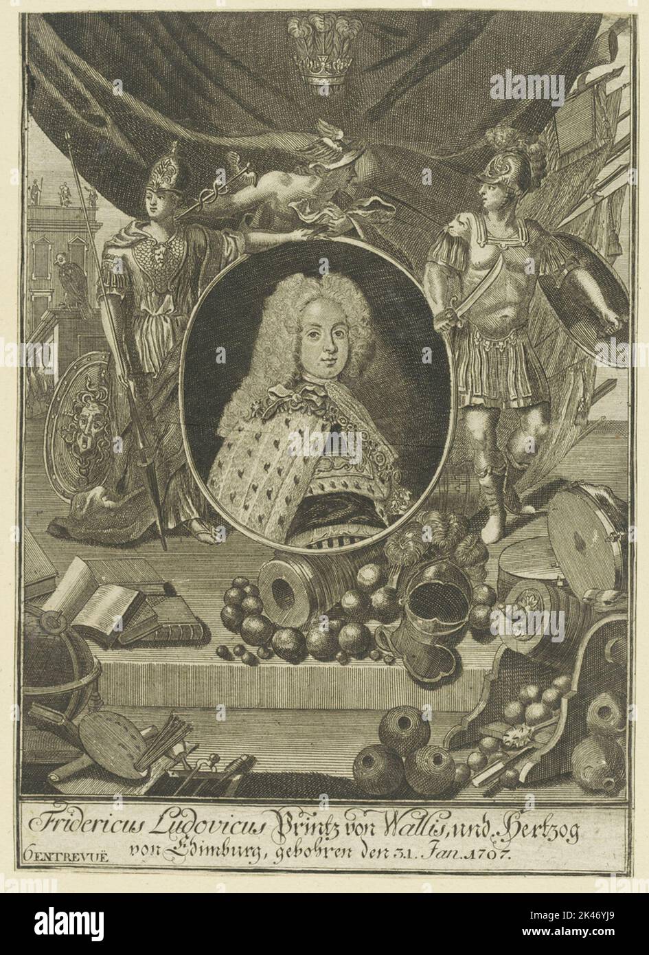 Bildnis des Frederick Louis von Wallis Stock Photo - Alamy