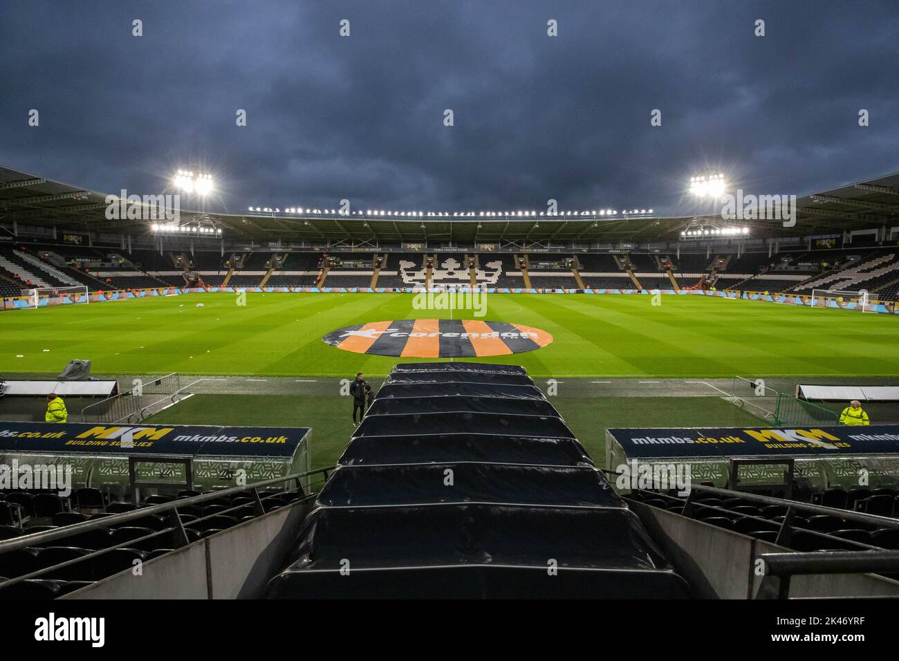 General view inside The MKM Stadium ahead of the Sky Bet Championship ...