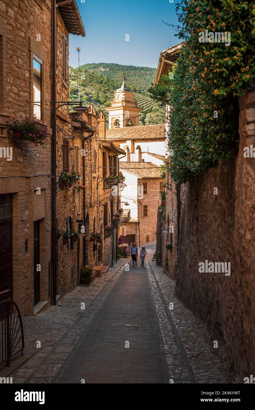 Magic of Spello, an ancient medival village in Umbria Stock Photo - Alamy