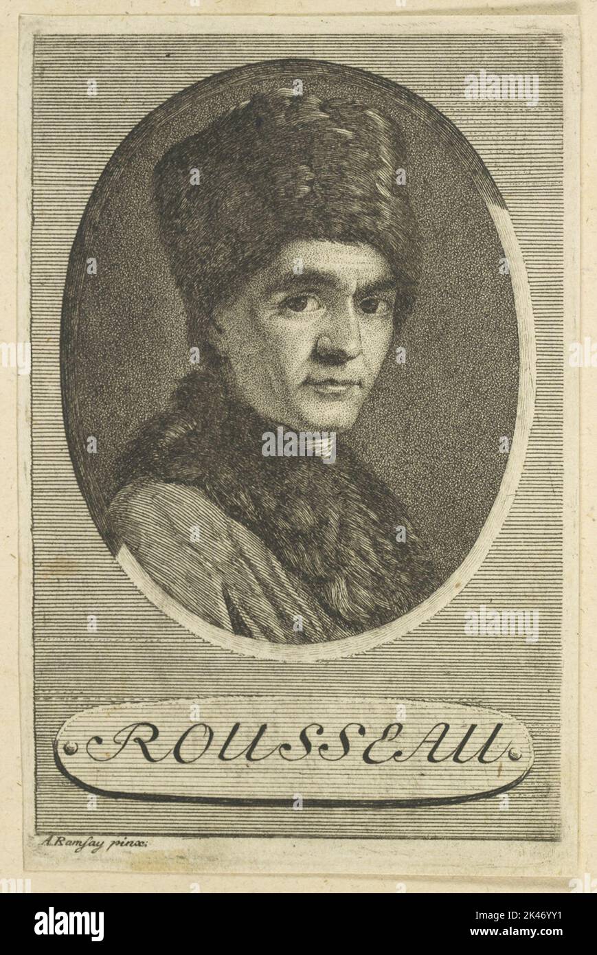 Portrait of the Rousseau Stock Photo - Alamy