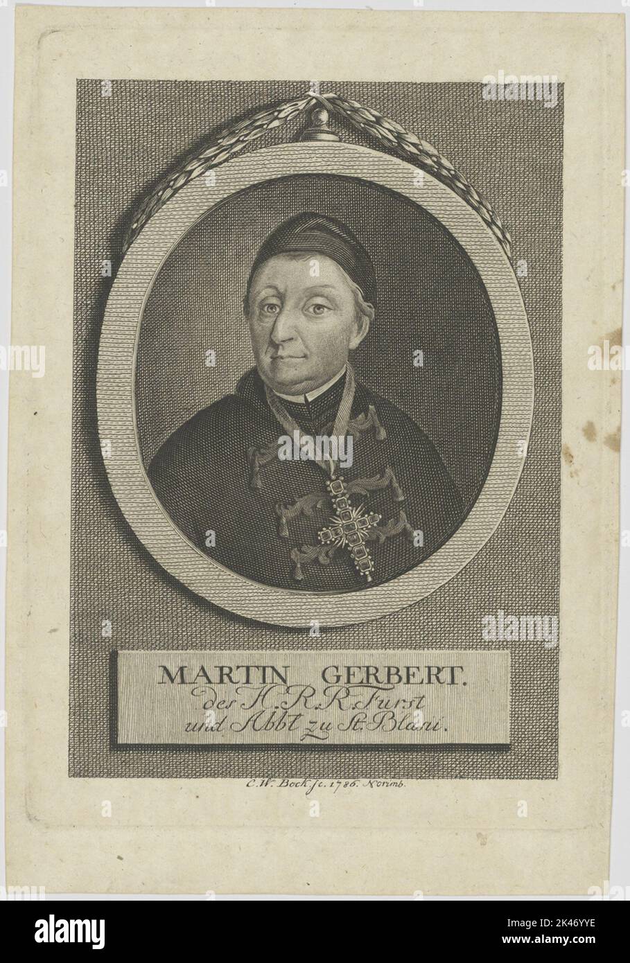 Portrait of Martin Gerbert Stock Photo - Alamy