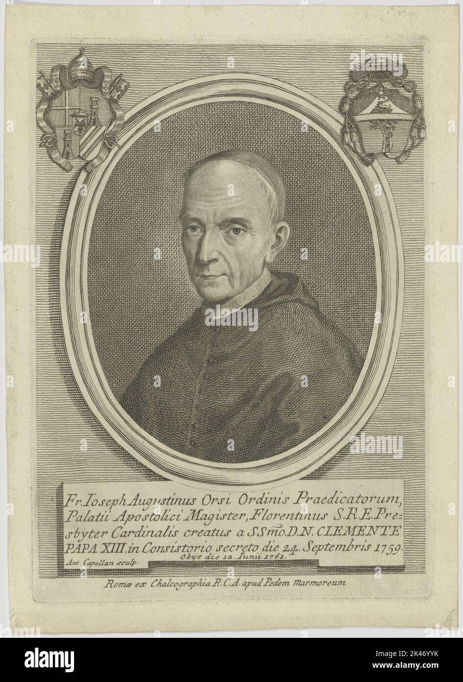 Bildnis des Joseph Augustine Orsi Stock Photo - Alamy