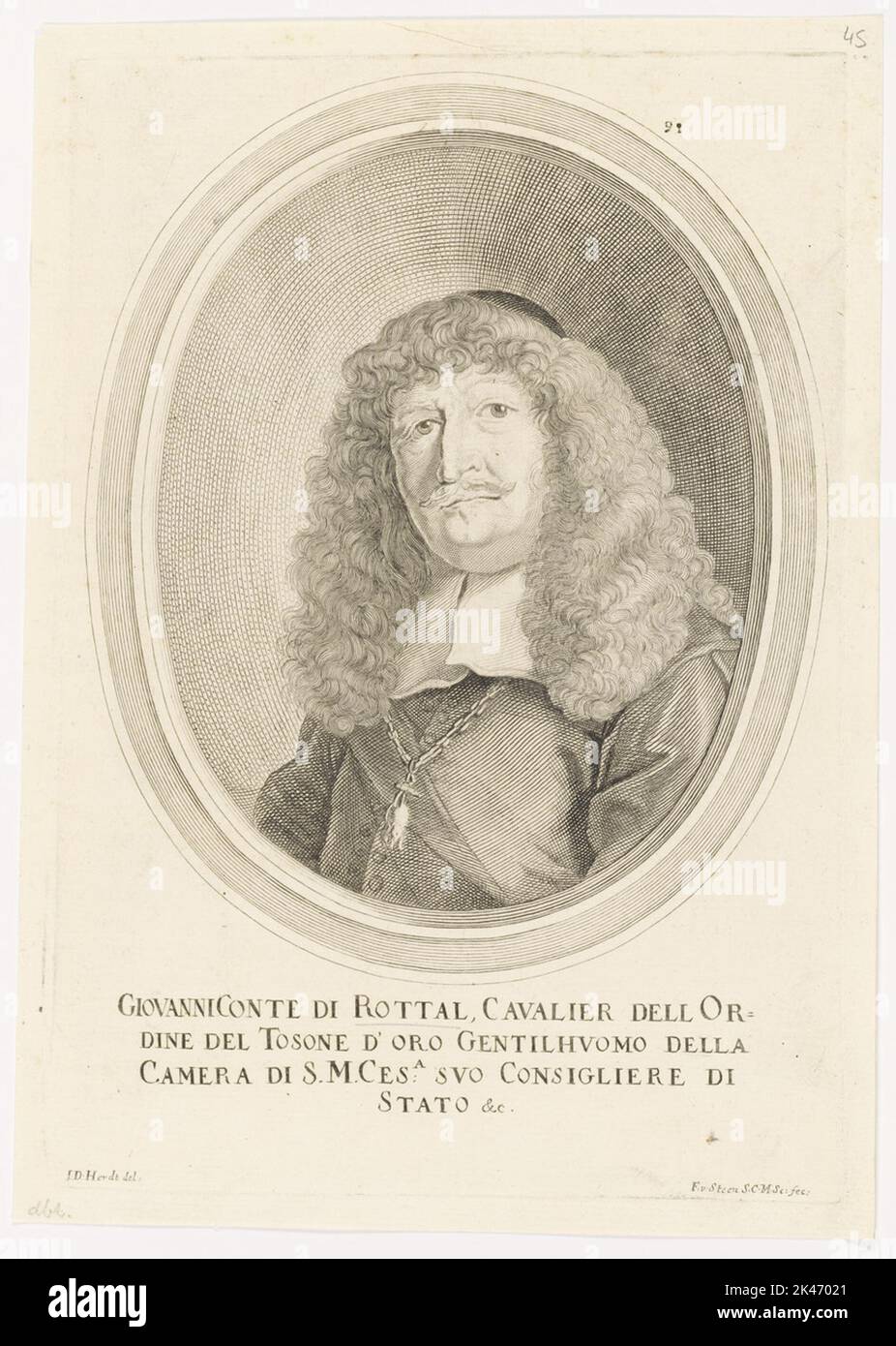 Portrait of the Giovanni Conte di Rottal Stock Photo - Alamy