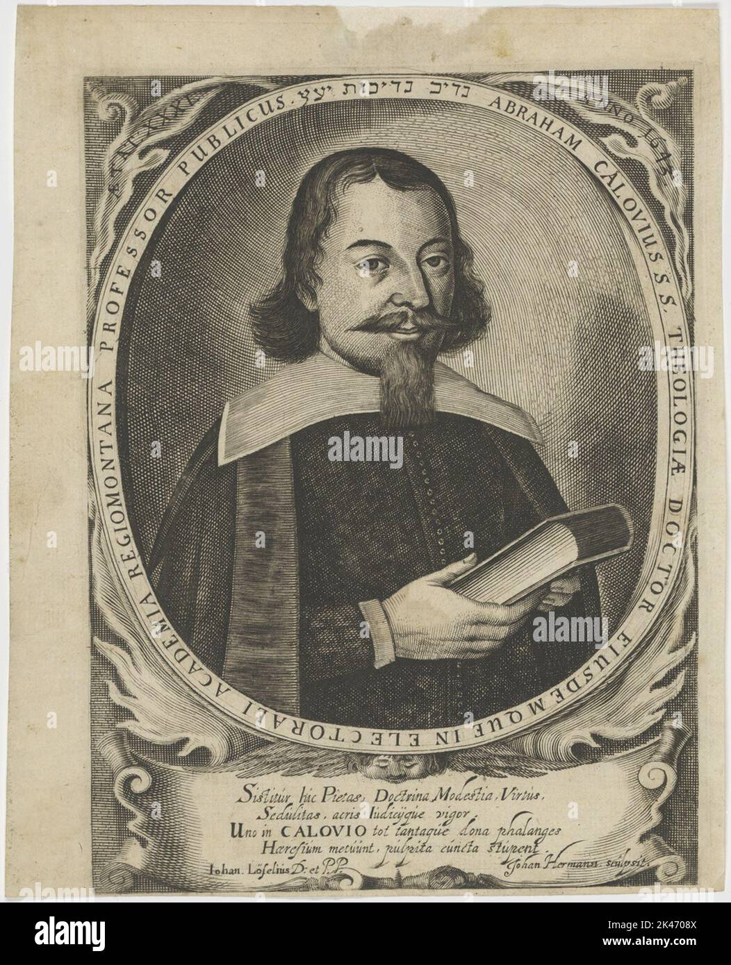 Portrait of Abraham Calovius Stock Photo - Alamy