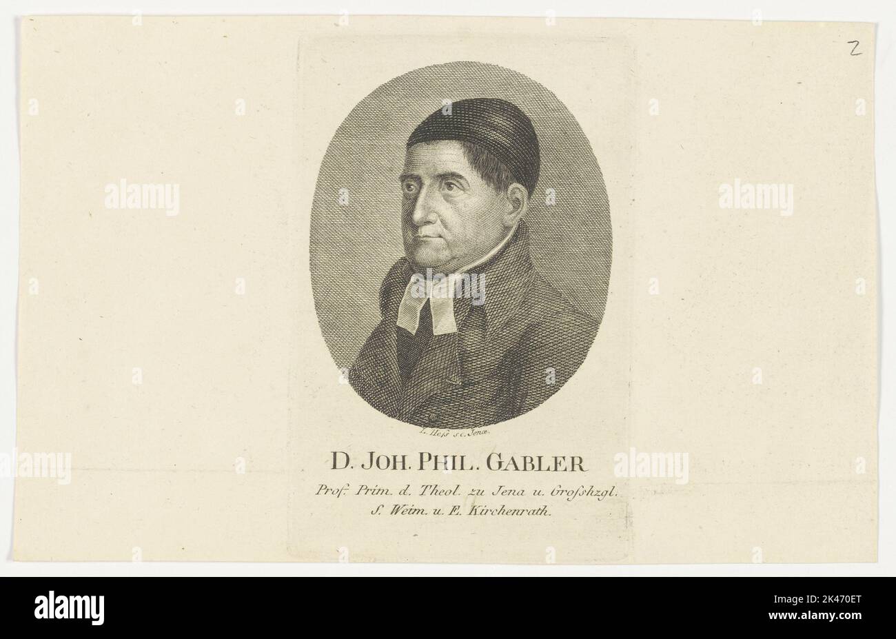 Portrait of Joh. Phil. Gabler Stock Photo - Alamy