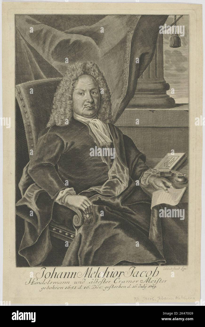 Portrait of Johann Melchior Jacob Stock Photo - Alamy
