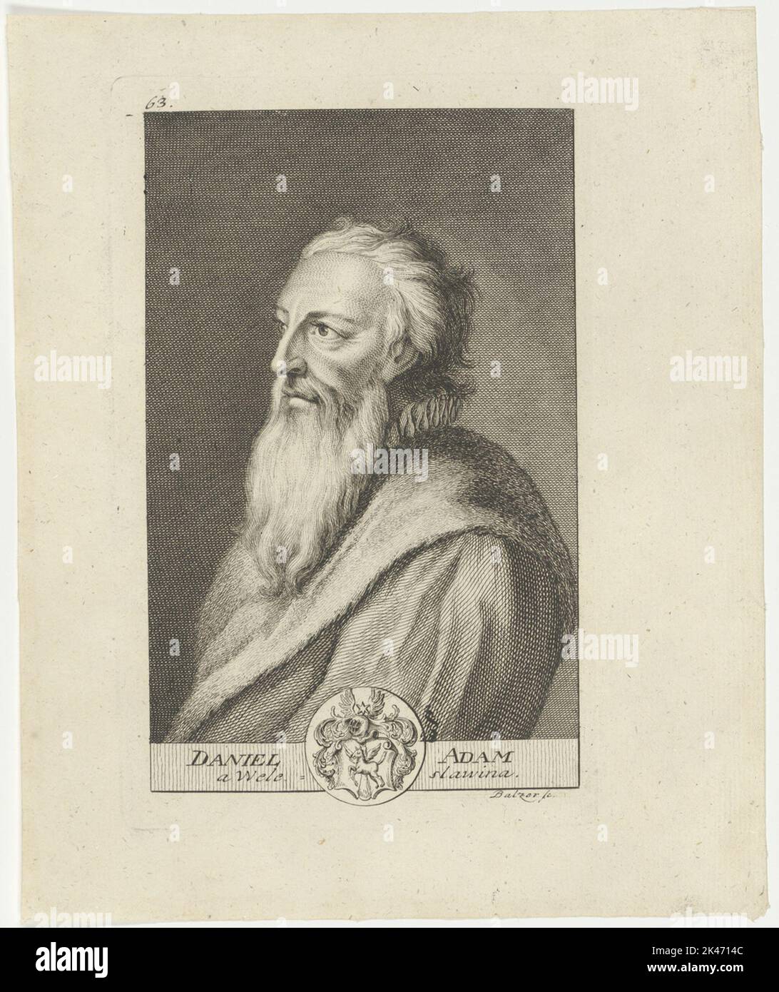 Portrait of Daniel Adam a Weleslawina Stock Photo - Alamy