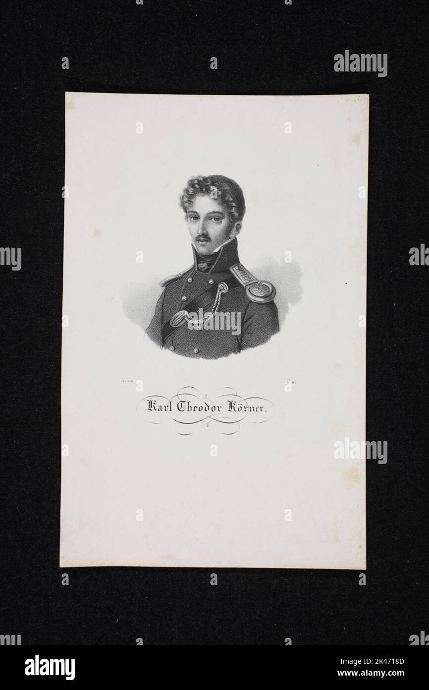 Portrait of Karl Theodor Körner Stock Photo - Alamy