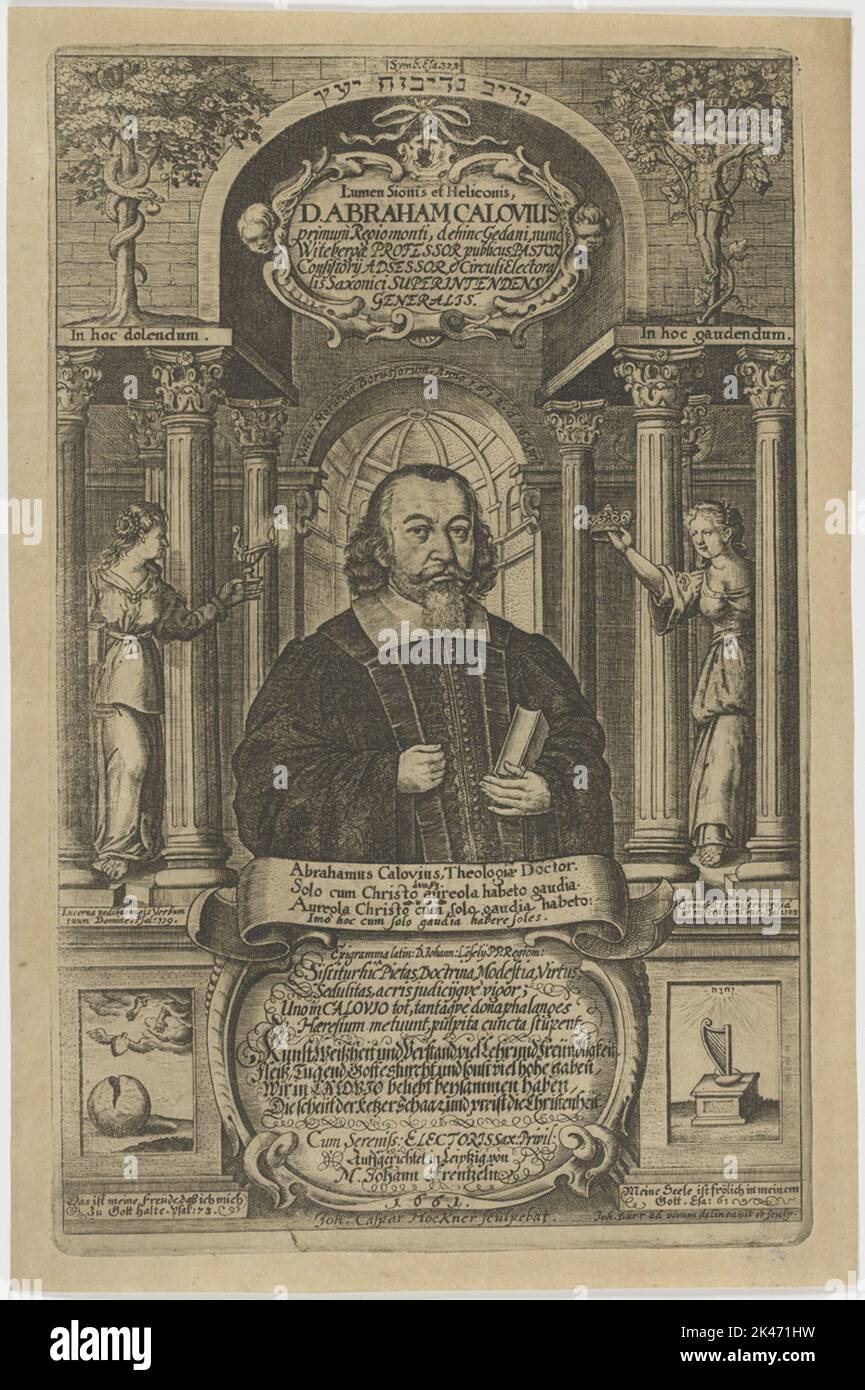 Portrait of Abraham Calovius Stock Photo - Alamy