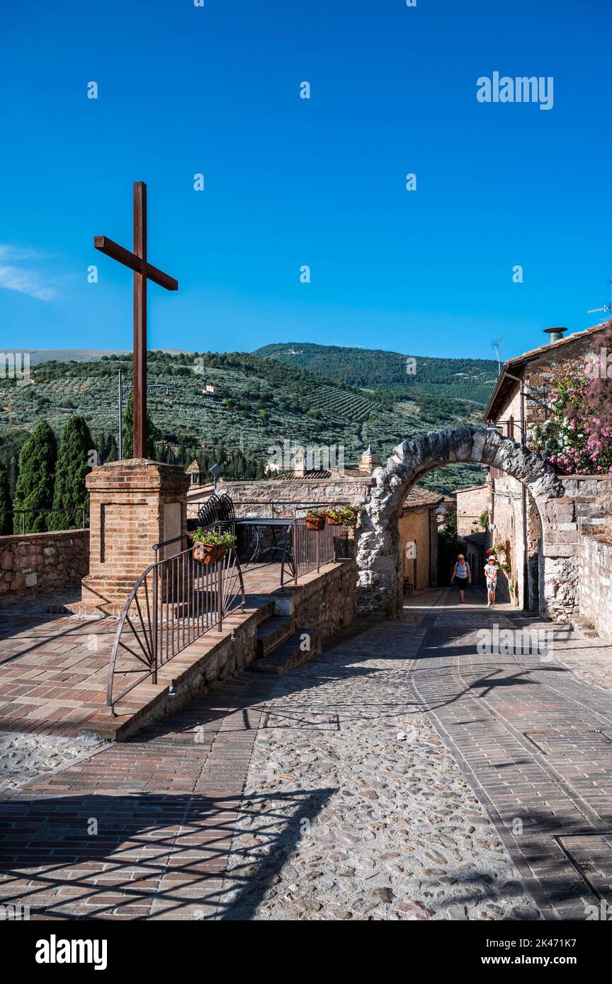 Magic of Spello, an ancient medival village in Umbria Stock Photo - Alamy