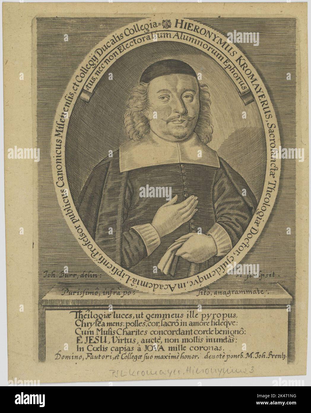 Portrait of Hieronymus Kromayerus Stock Photo - Alamy