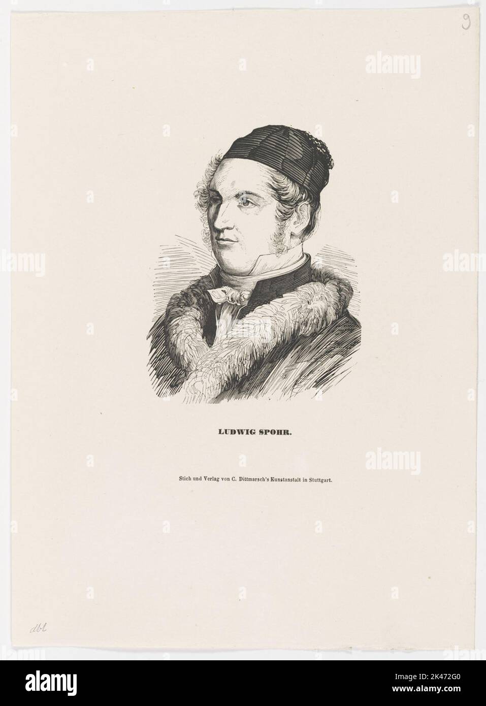 Portrait of Ludwig Spohr Stock Photo - Alamy