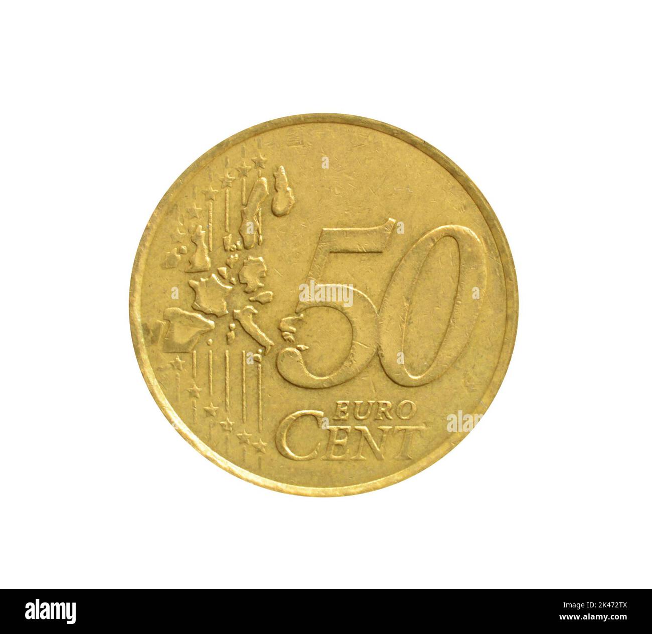 Obverse of 50 Euro cent coin Stock Photo - Alamy