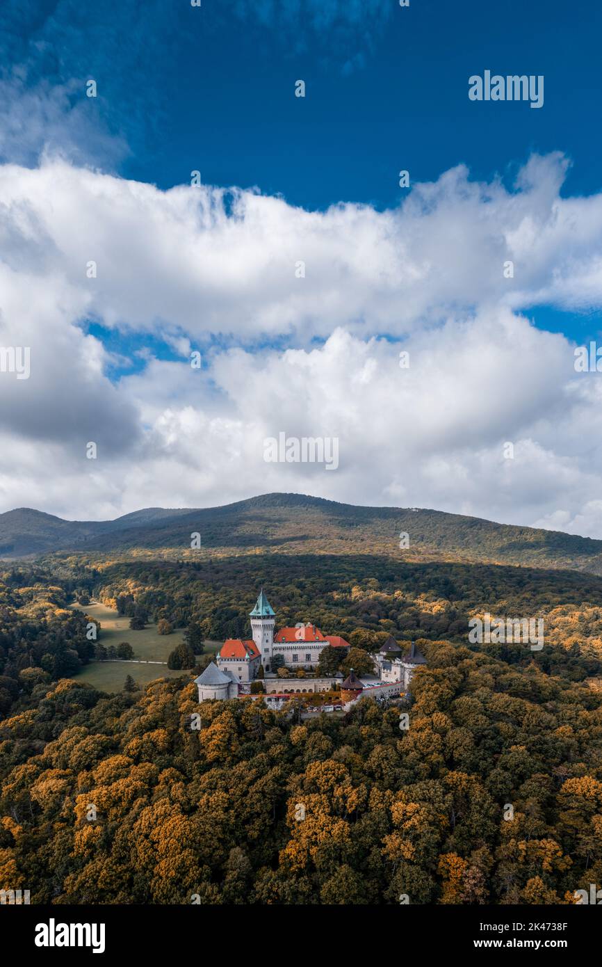 Smolenice, Slovakia - 26 September, 2022: vertical view of Smolenice ...