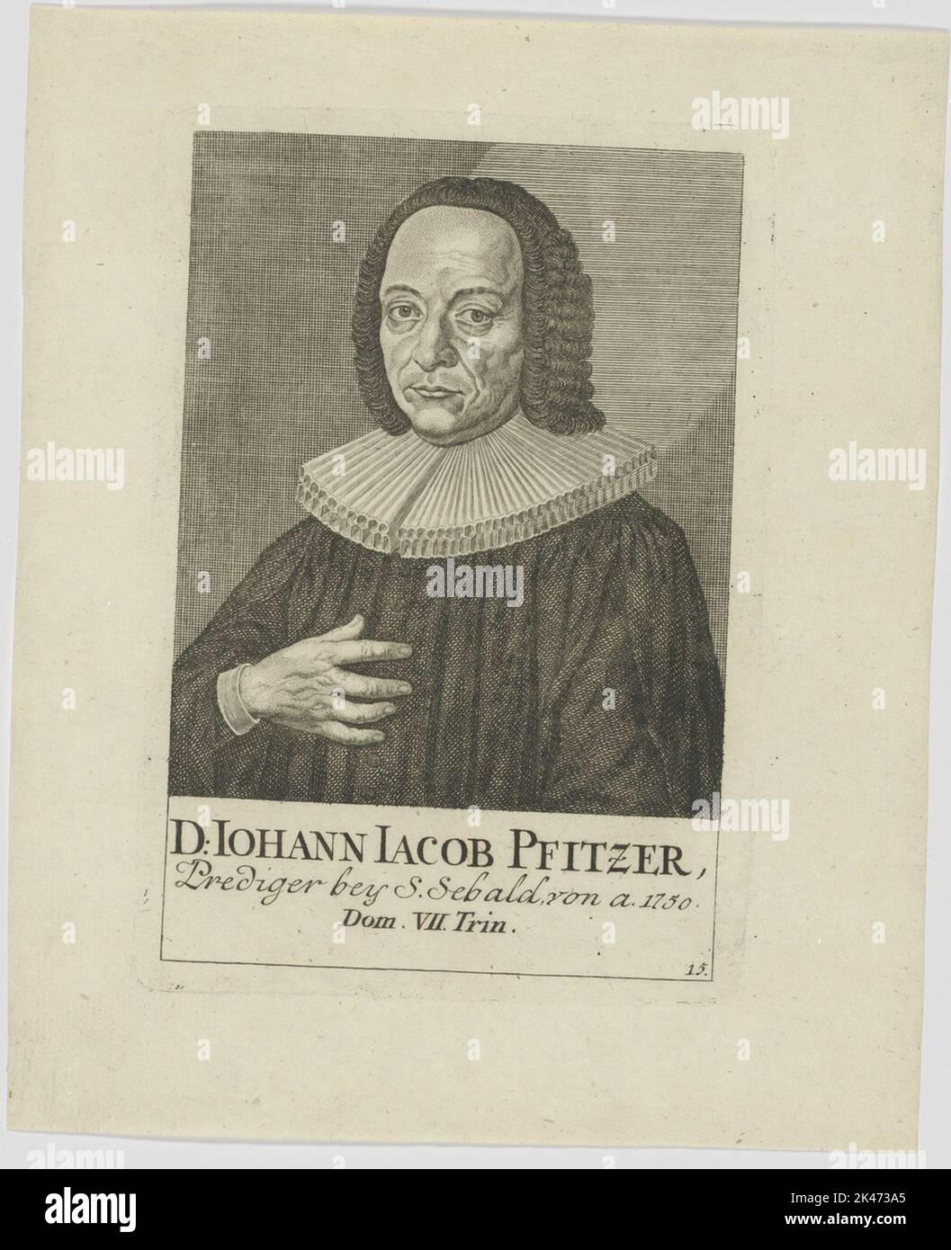 Portrait of Iohan Icob Pfitzer Stock Photo - Alamy