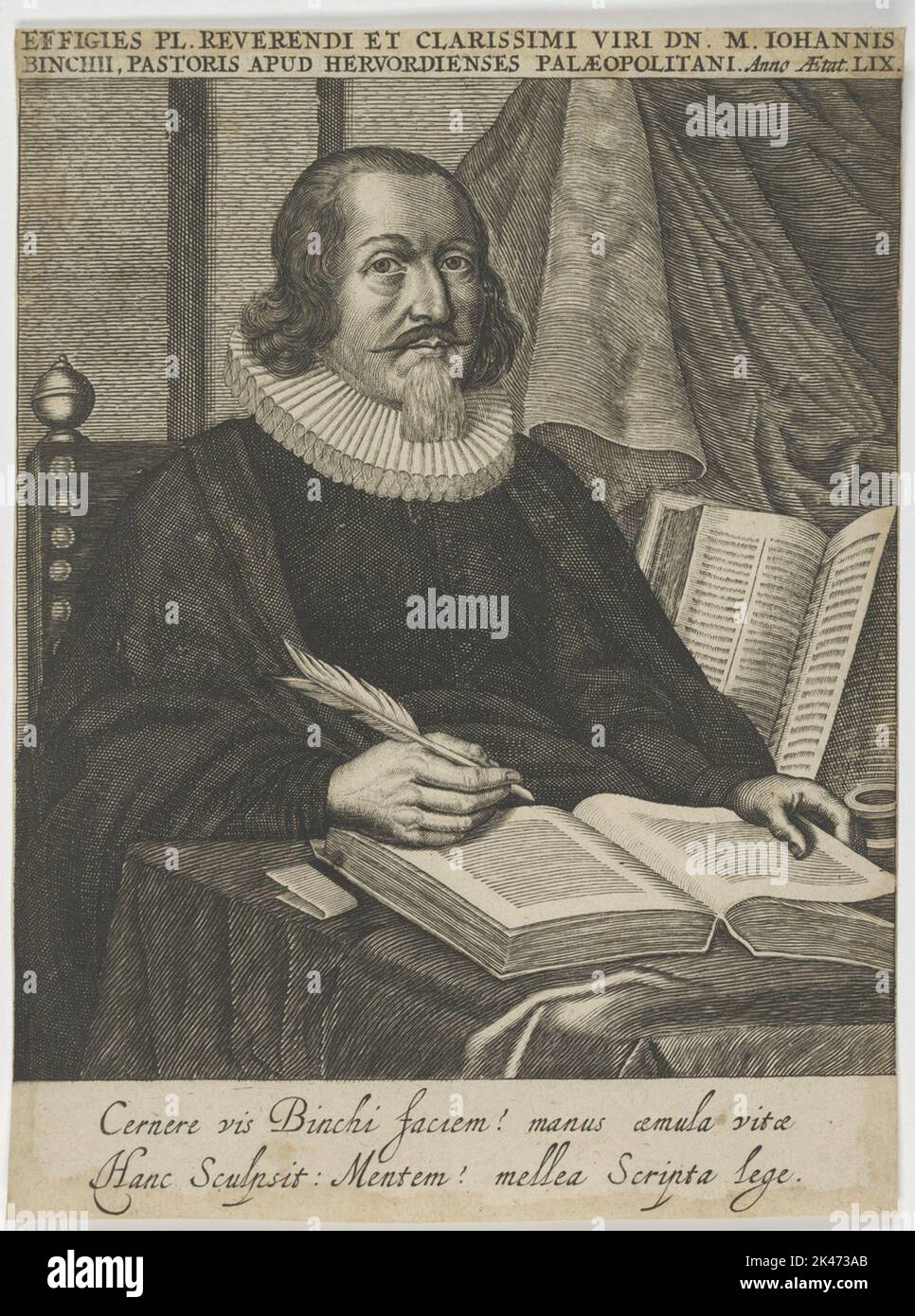 Portrait of the Iohannes Binchius portrait Johannes Binch (ius ...