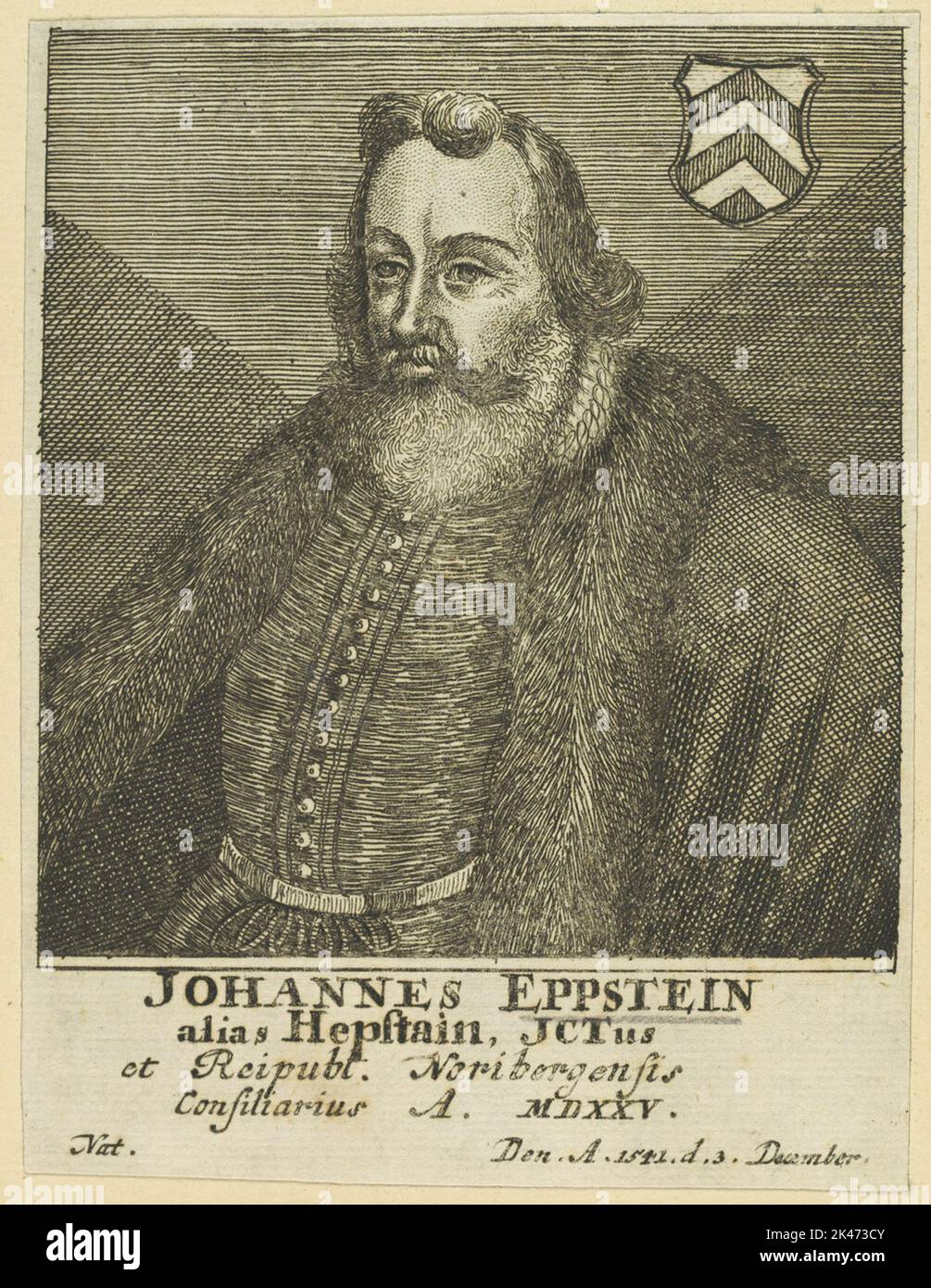 Portrait of Johannes Eppstein alias Hepstain Stock Photo - Alamy