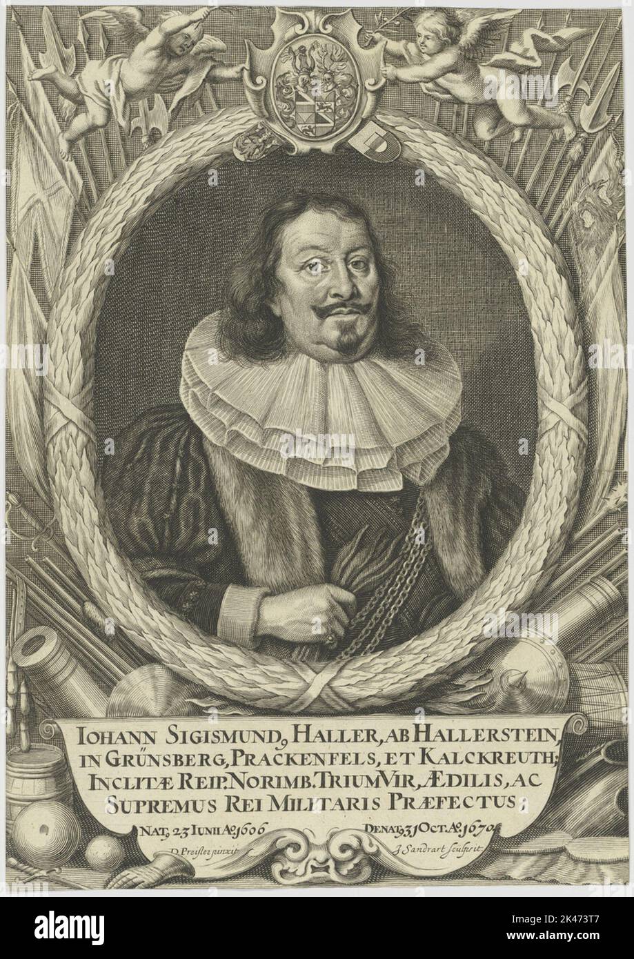 Portrait of Iohann Sigismund Haller from Hallerstein Stock Photo - Alamy