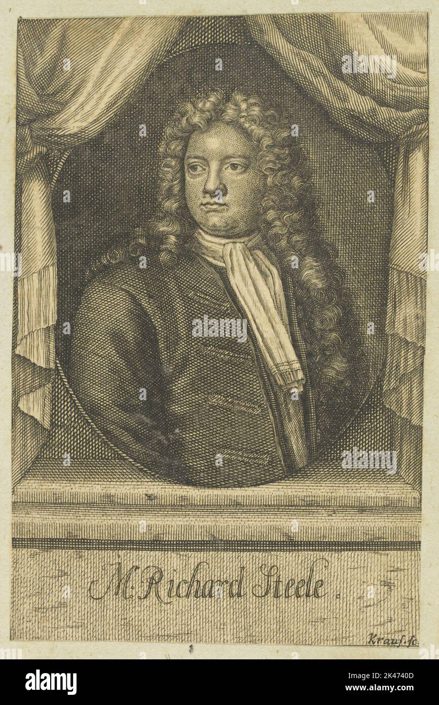 Portrait of Richard Steele Stock Photo - Alamy