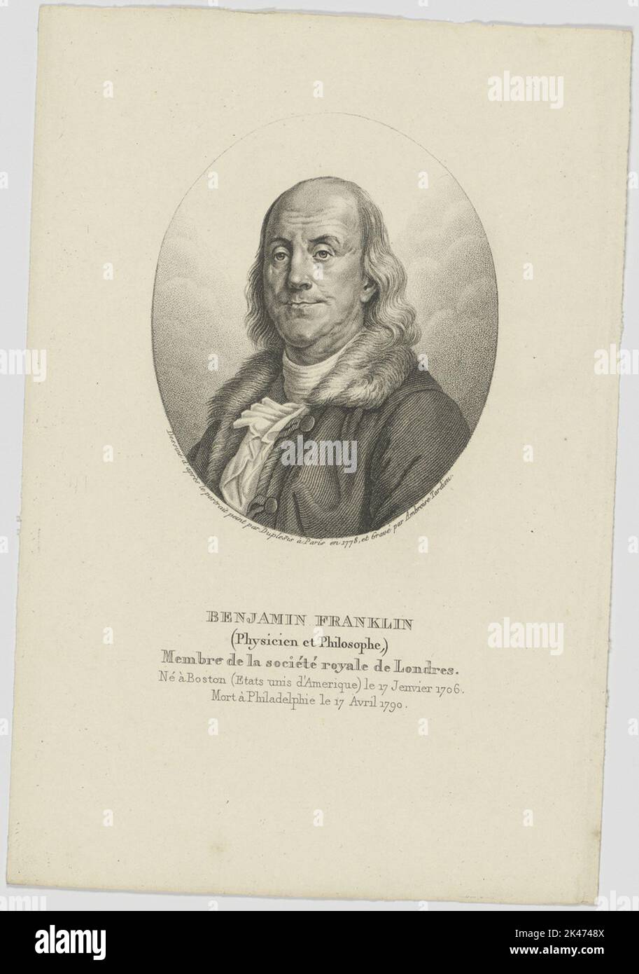 Portrait of Benjamin Franklin Stock Photo - Alamy