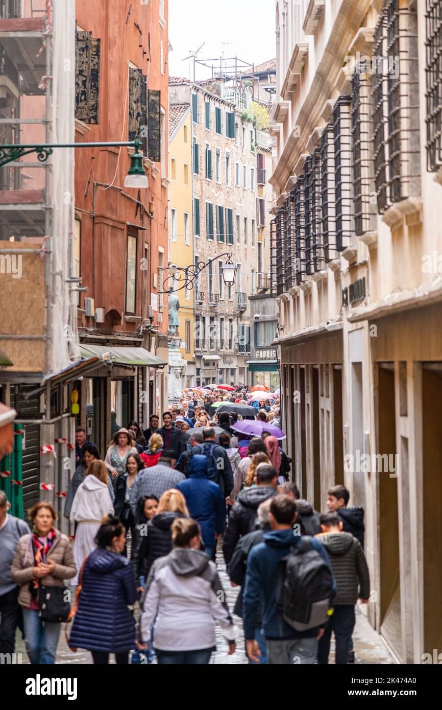 A busy street of Venice, Italy Stock Photo - Alamy
