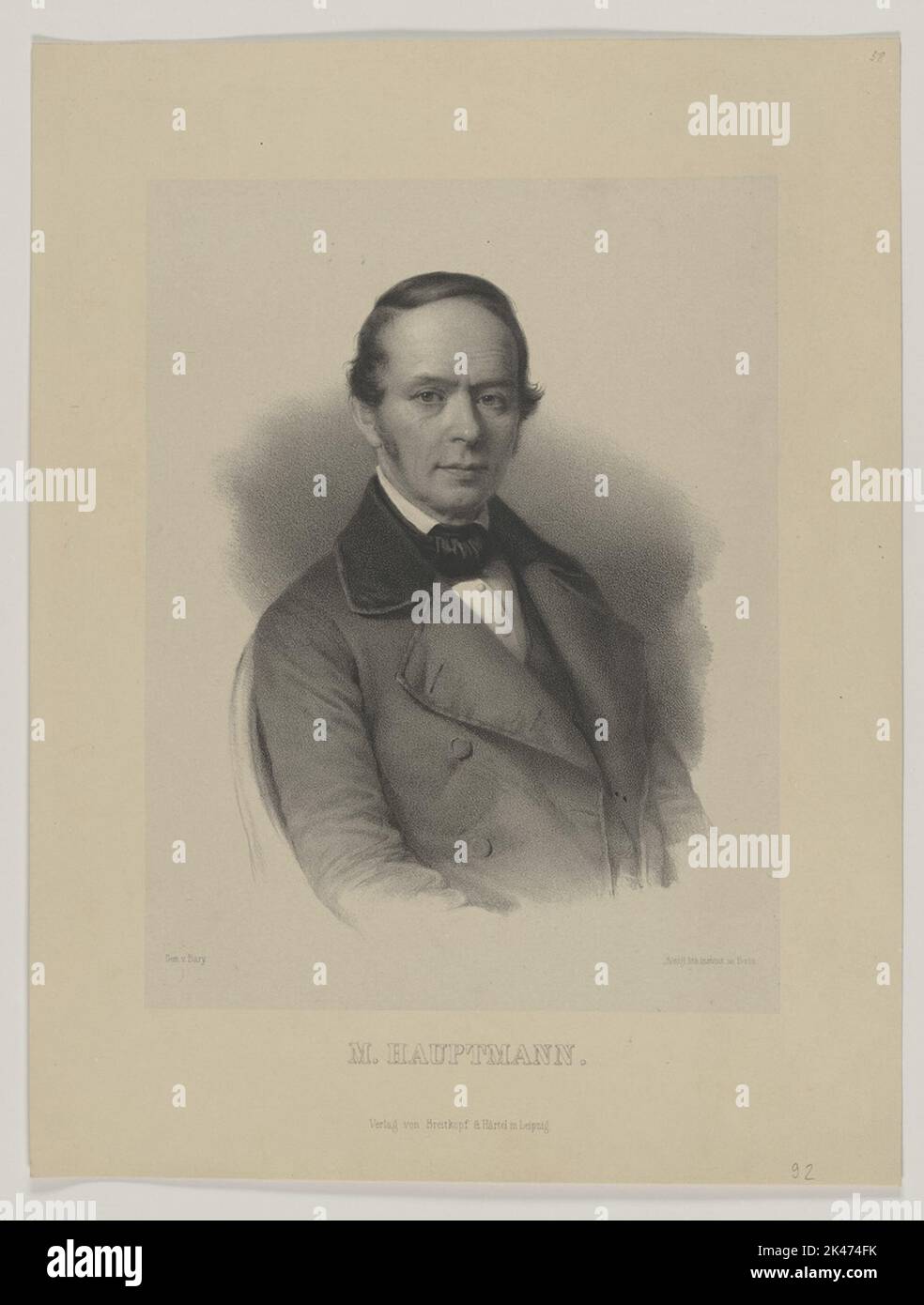 Portrait of M. Hauptmann Stock Photo - Alamy