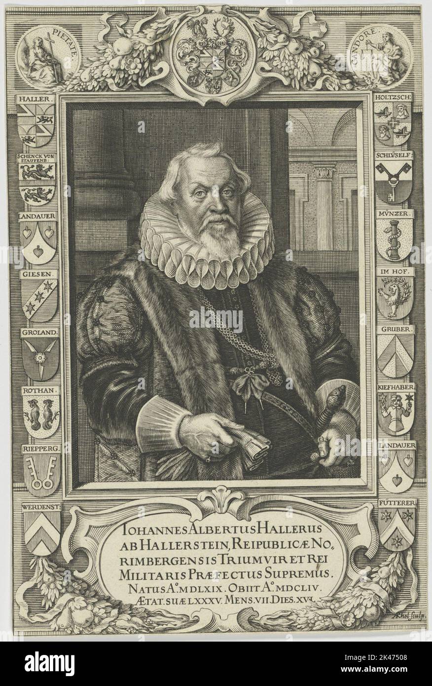 Portrait of Iohannes Albertus Hallerus Stock Photo - Alamy