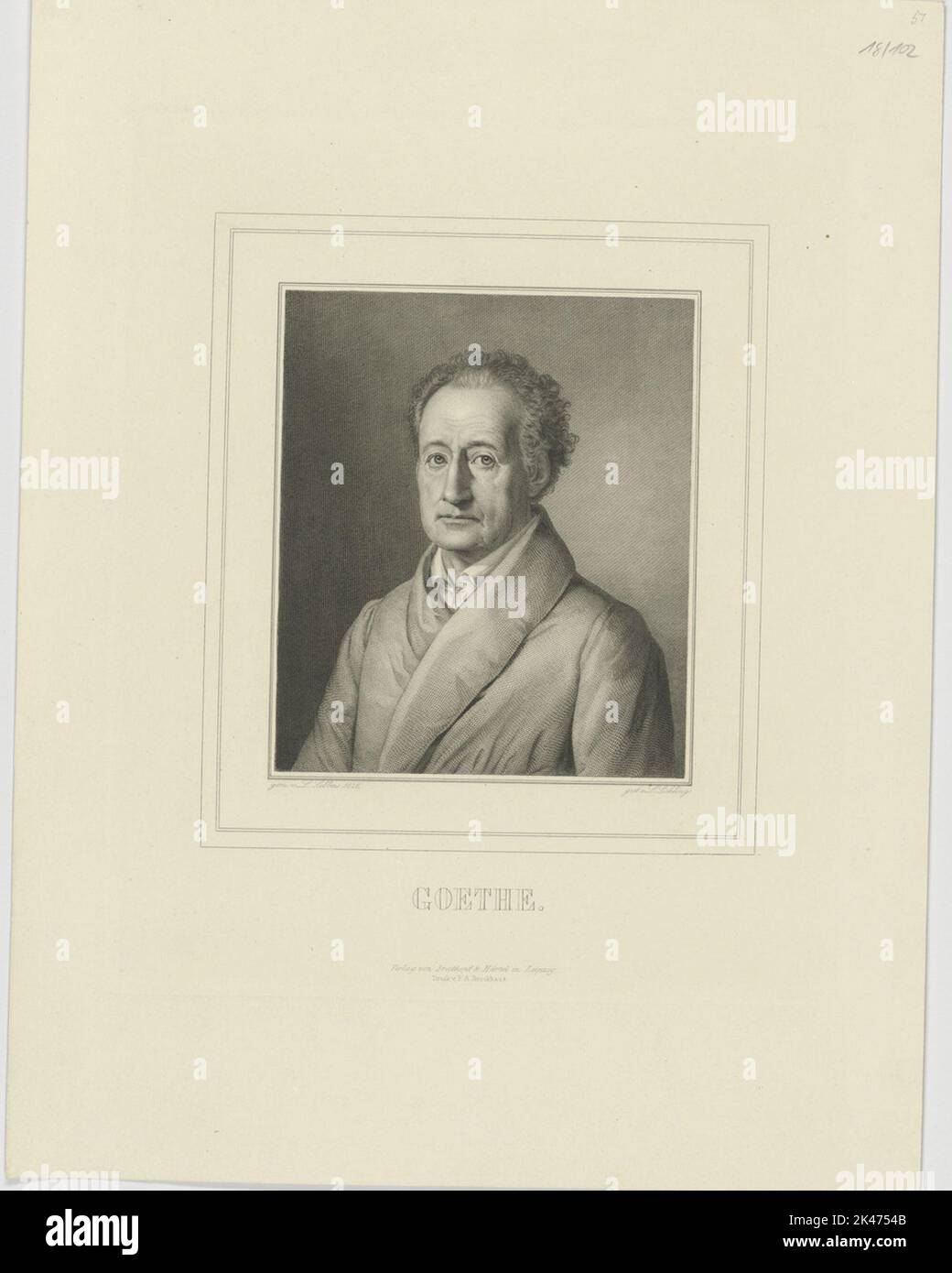 Portrait of Goethe Stock Photo - Alamy