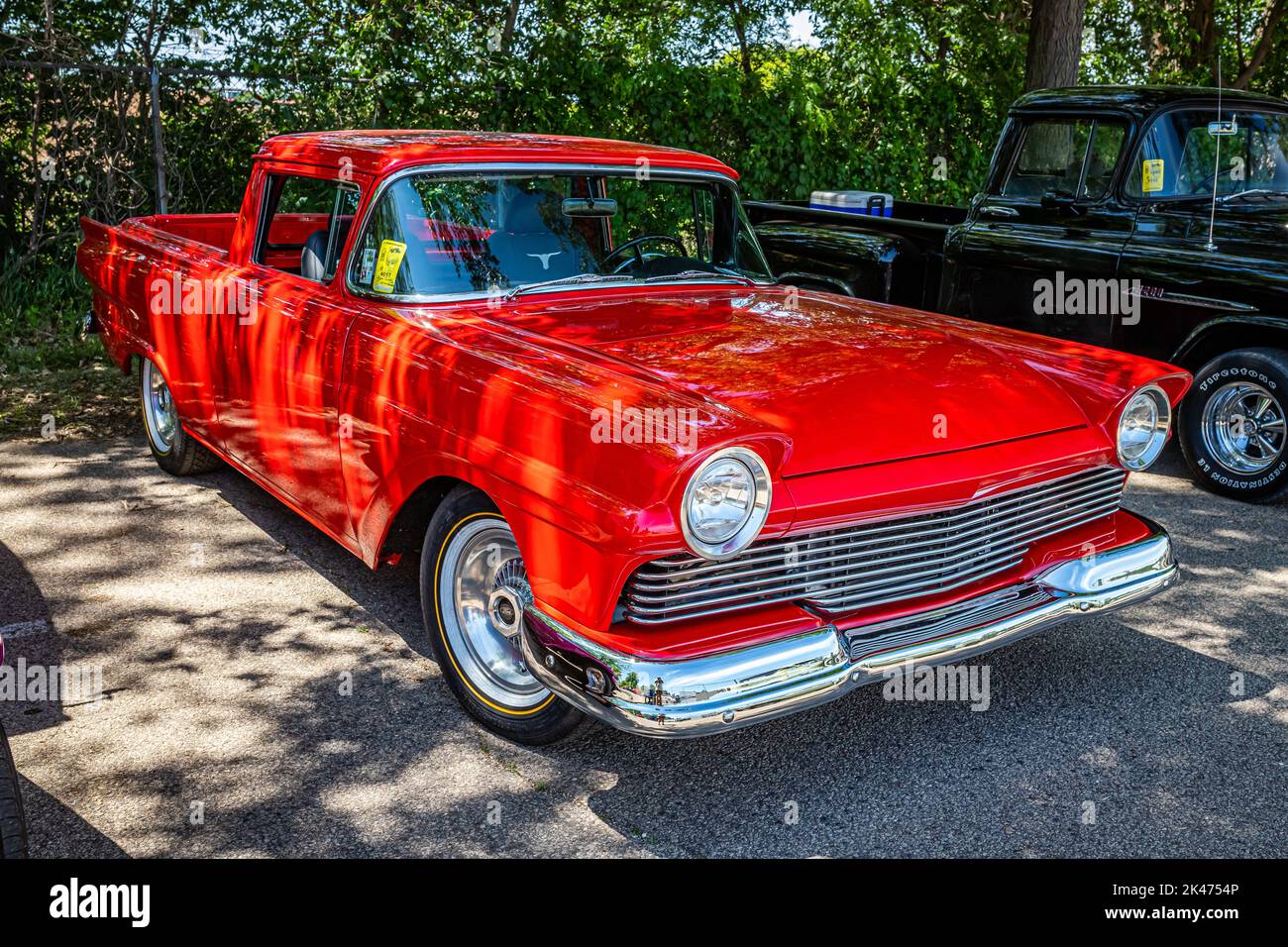 Falcon Heights, MN - June 18, 2022: High perspective front corner view ...