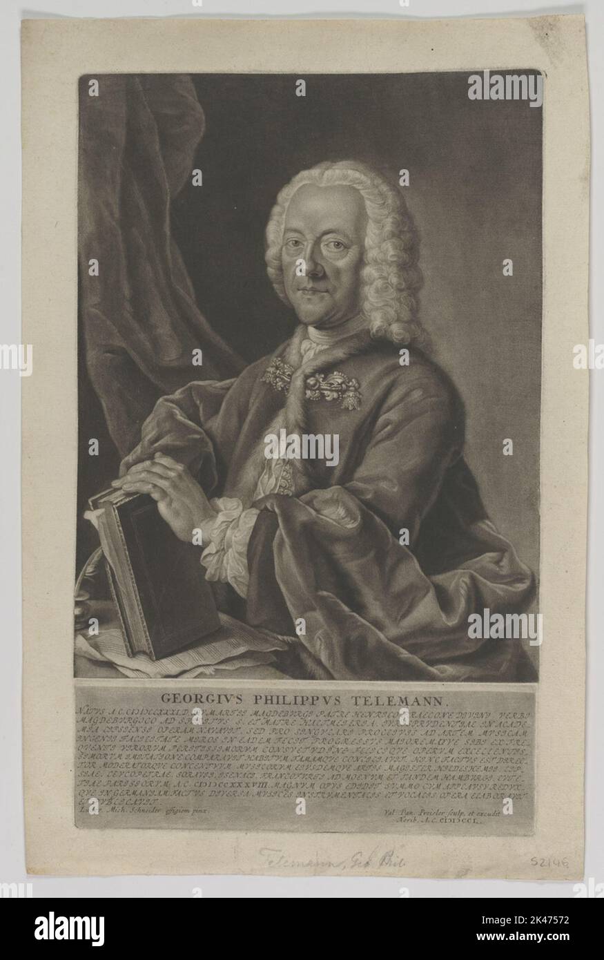 Portrait of the Georgiv Philippvs Telemann Stock Photo - Alamy