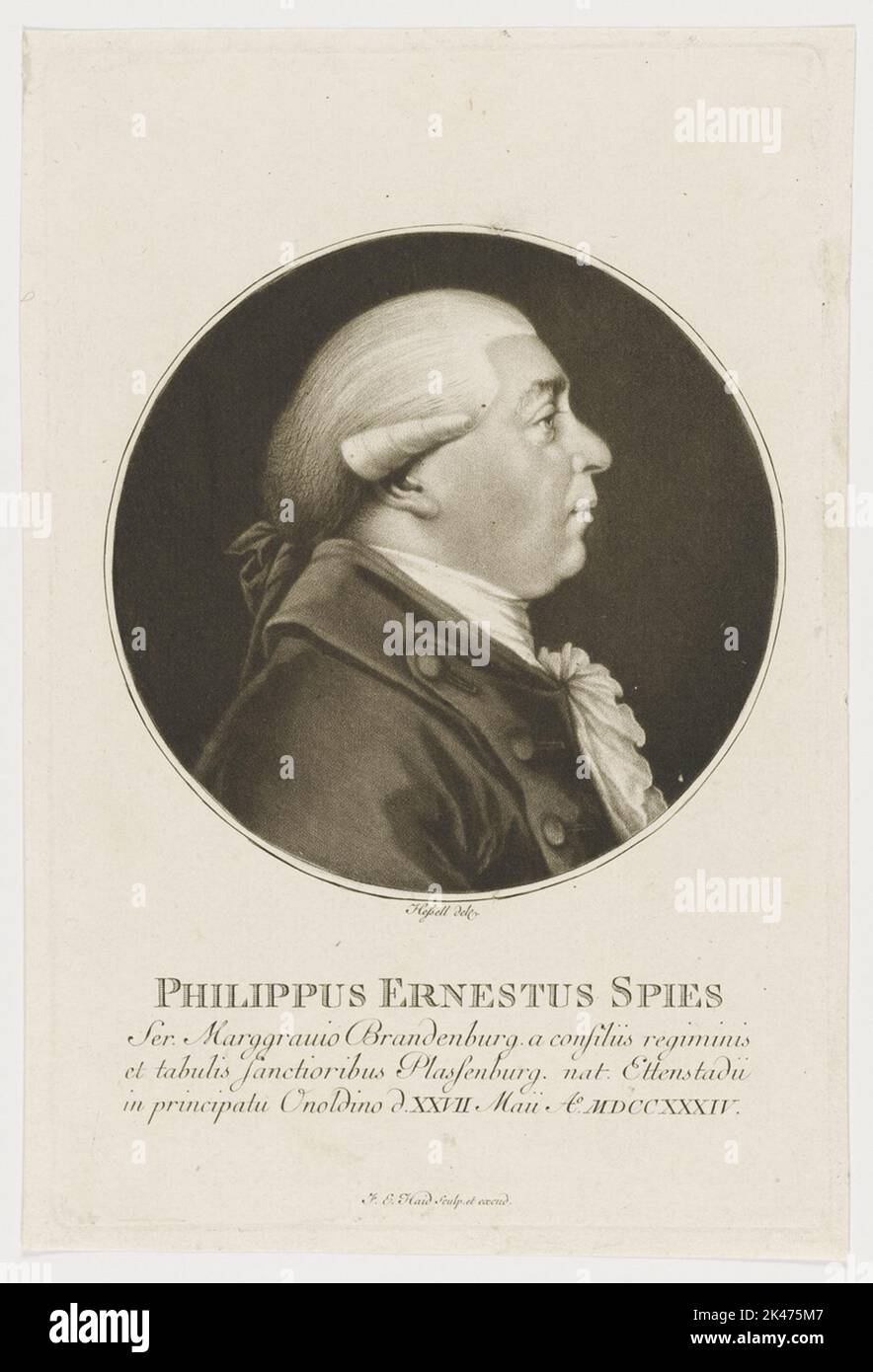 Bildnis des Philip Ernst Spies Stock Photo - Alamy