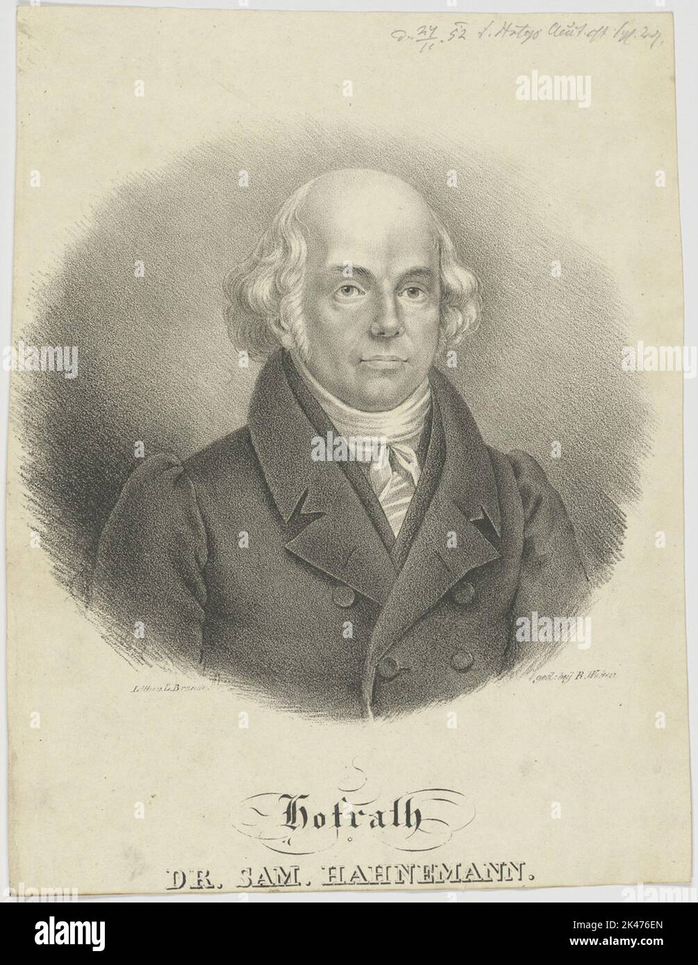 Portrait of Sam. Hahnemann Stock Photo - Alamy