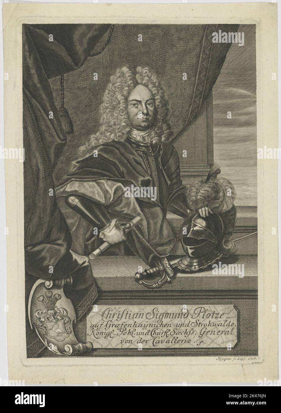 Portrait of Christian Sigmund Plötze Stock Photo - Alamy