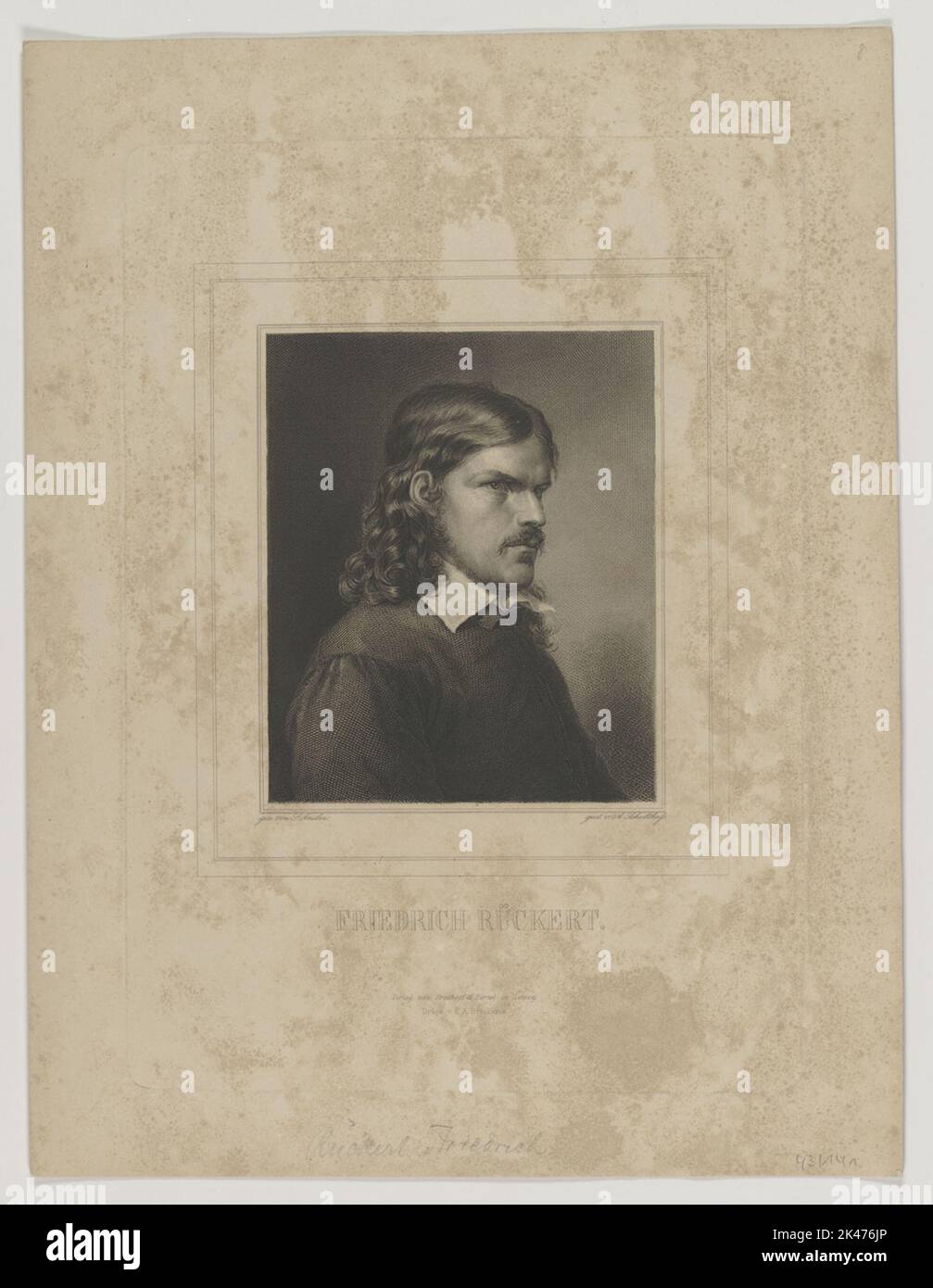 Portrait of Friedrich Rückert Stock Photo - Alamy