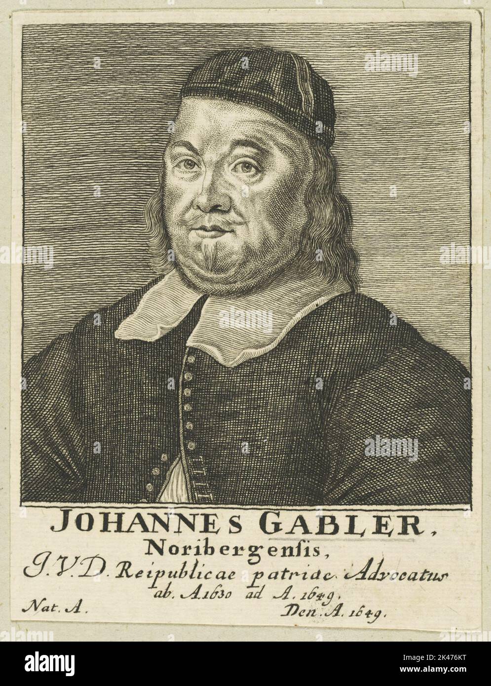 Portrait of the Johannes Gabler Stock Photo - Alamy