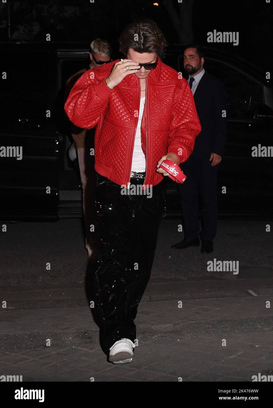 Paris, France. 30th Sep, 2022. Cruz Beckham seen arriving back at their ...