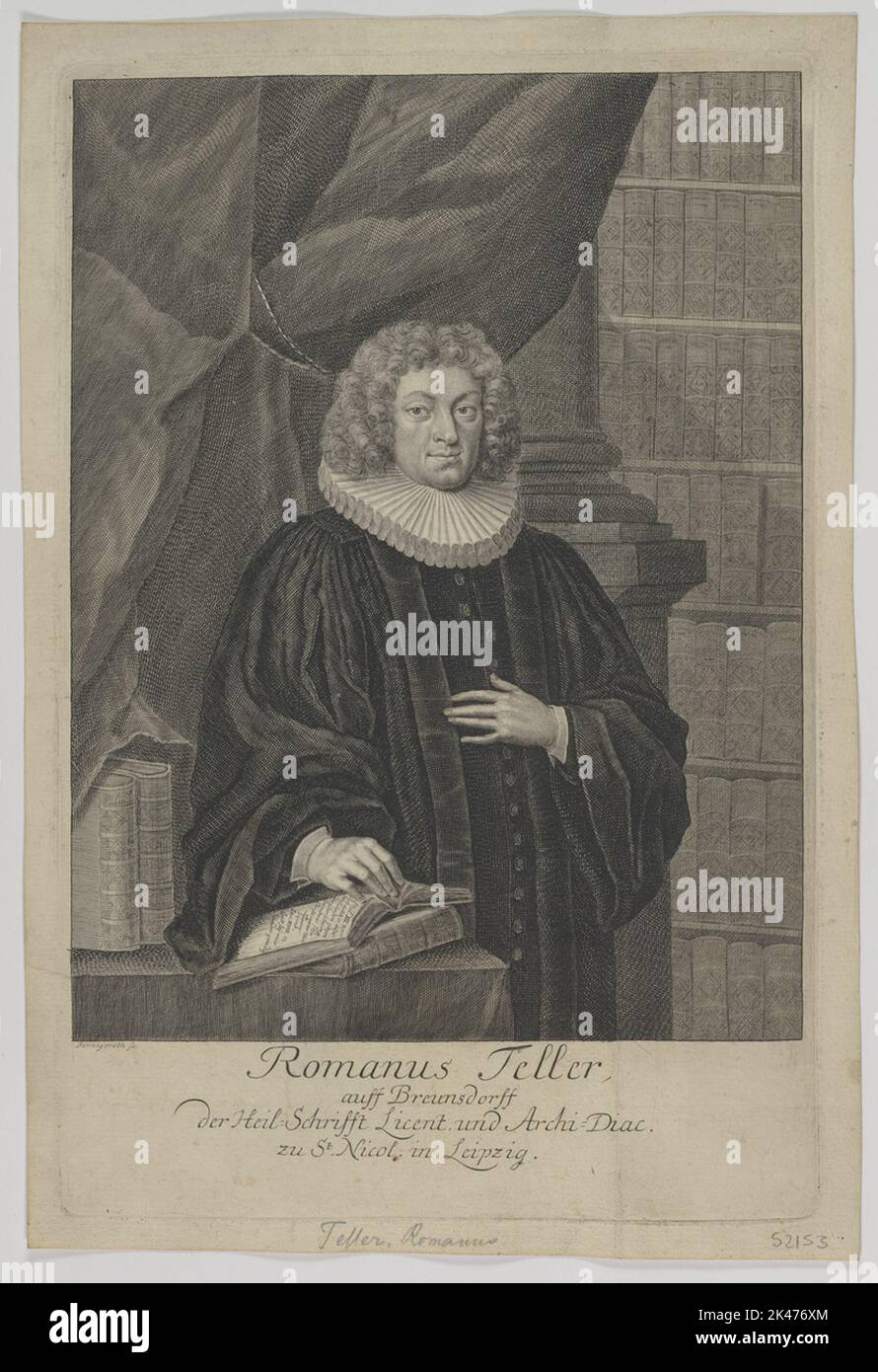 Portrait of the Romanus Teller Stock Photo - Alamy