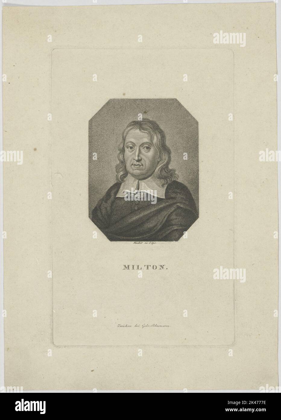 Portrait of John Milton Stock Photo - Alamy