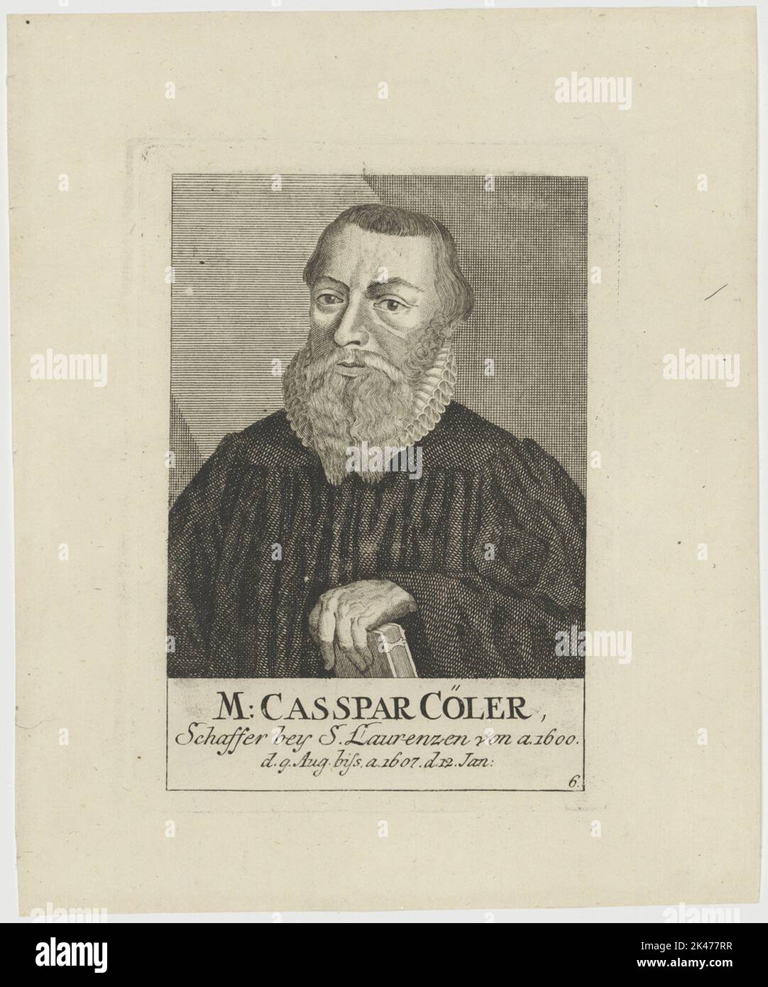 Portrait of the Casspar Cöler Stock Photo - Alamy