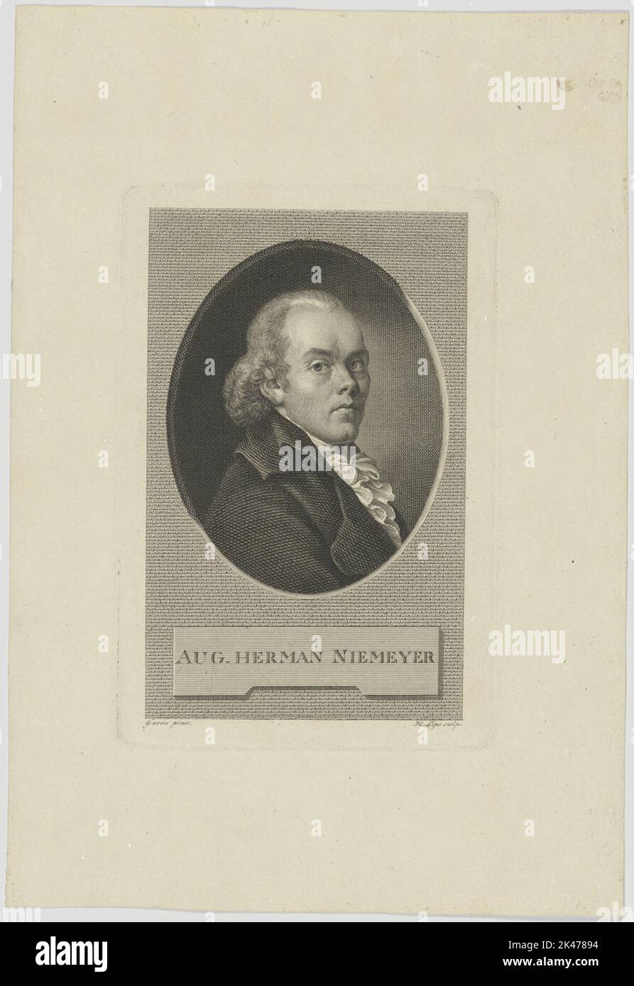 Portrait of Aug. Herman Niemeyer Stock Photo - Alamy
